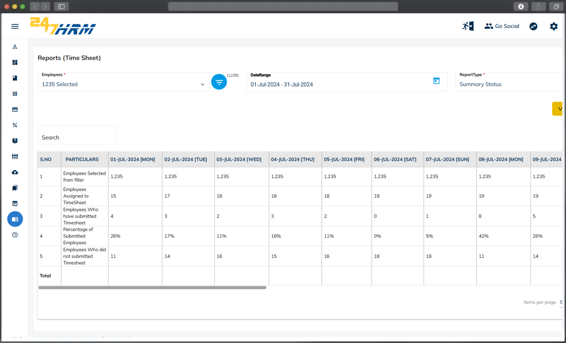 Timesheets - 247HRM - Human Resources Management